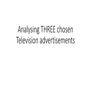 Tv adverts analysis | PPTX