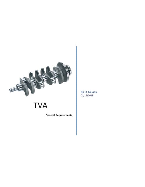 TVA general requirements | PDF TVA general requirements | PDF