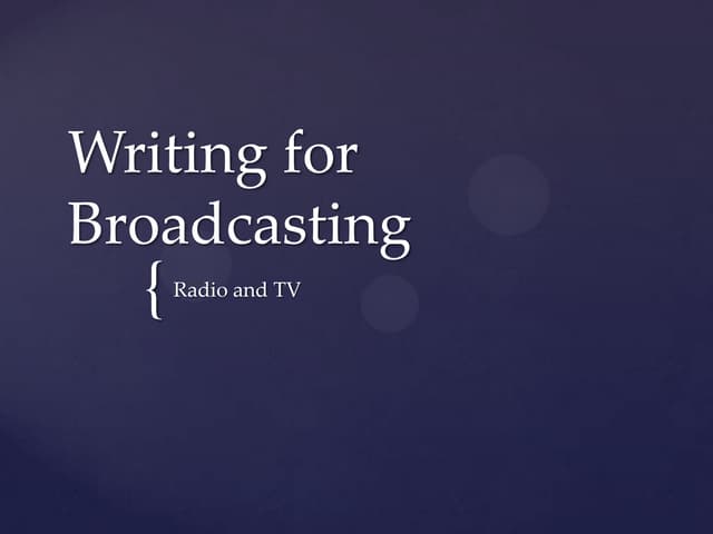Tv news script formats & sample scripts | DOC