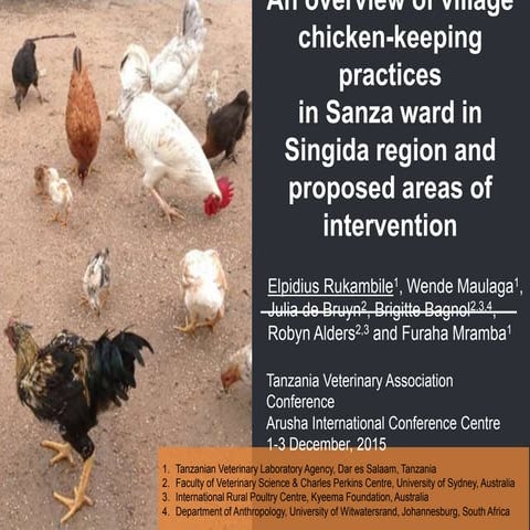 An overview of village chicken-keeping practices in Sanza ward in ...