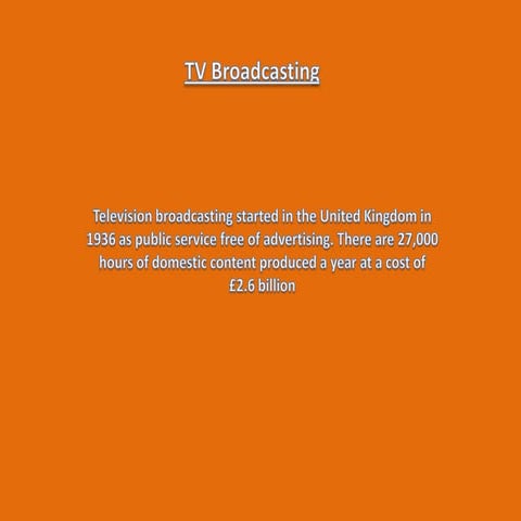 Tv broadcasting | PPTX