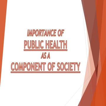 public health as a component of society | PPTX