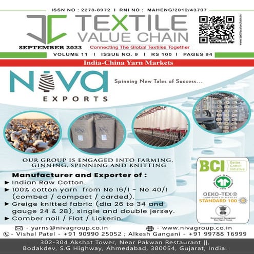 Textile value Chain- Sep 2023 | PDF | Needlework | Arts and Crafts