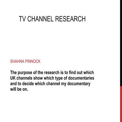 Tv Channel Analysis | DOC