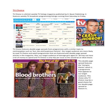 Tv choice | DOCX