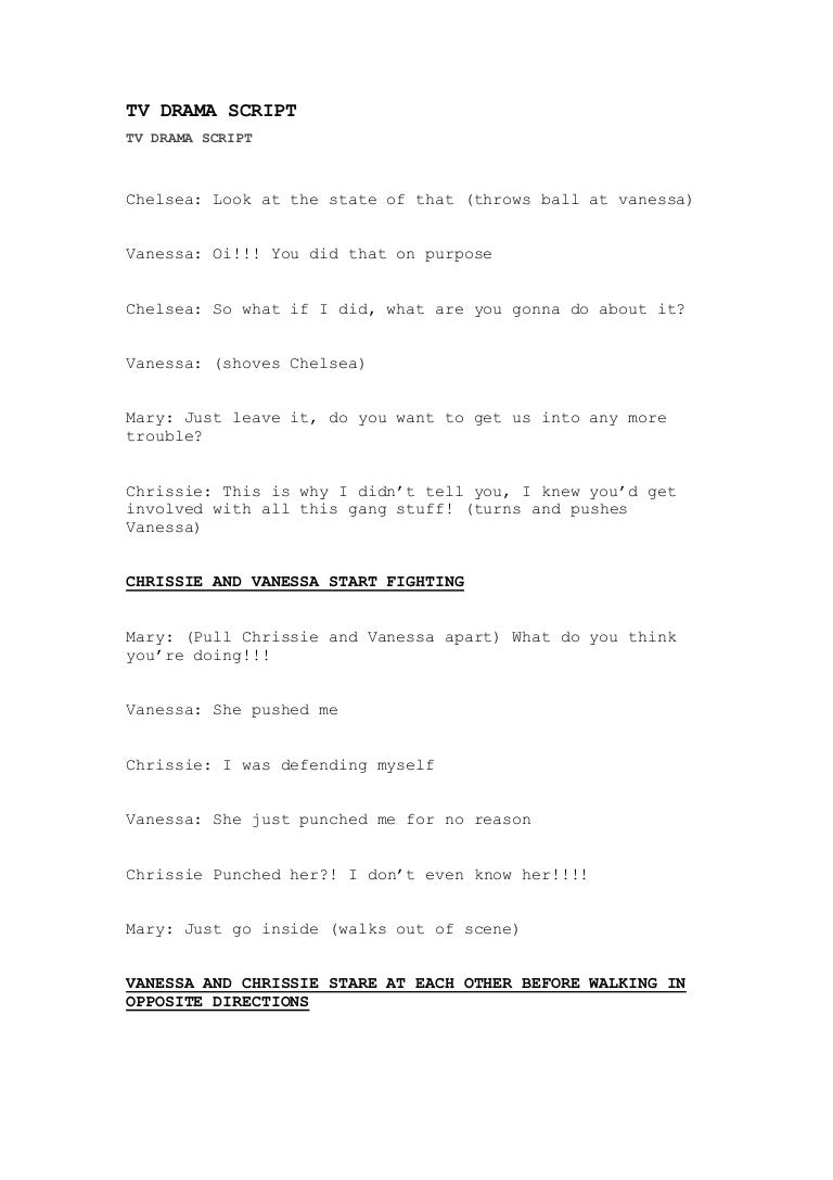 Tv drama script