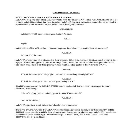 Tv drama script (1) (1) | PDF