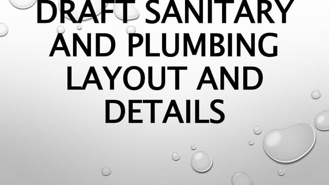 WATER SUPPLY AND PLUMBING SERVICES | PPTX