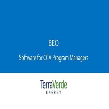 BEO software by TerraVerde Energy | PPT