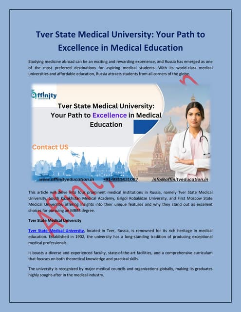 Tver State Medical University.docx 2024 study abroad | PDF