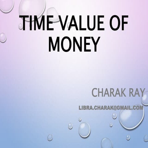 TIME VALUE OF MONEY | PPT