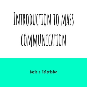 Tv masscom | PPT