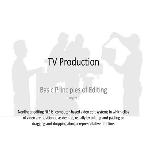 Introduction to TV Production | PPTX | Photo Editing Software ...