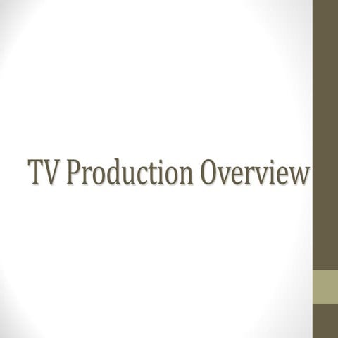 Tv production basics | PDF