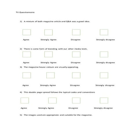 Tv questionnaire | DOCX