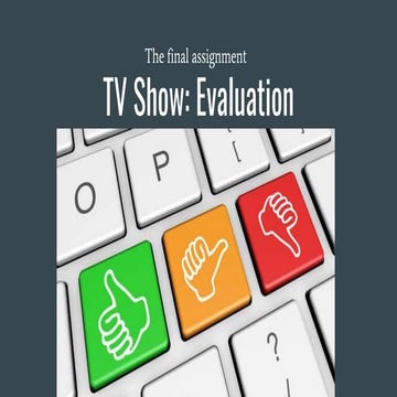 HND - TV Show Evaluation | PPTX
