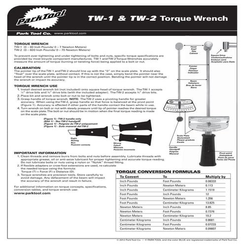 Tw 1 and tw-2 instructions | PDF
