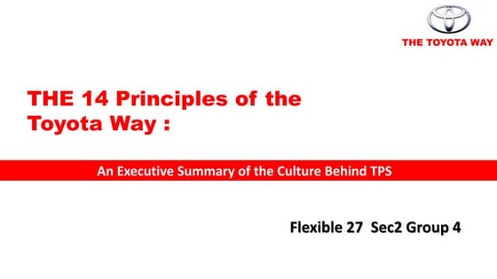 The toyota way 14 mgmt principles | PPT | Business and Finance
