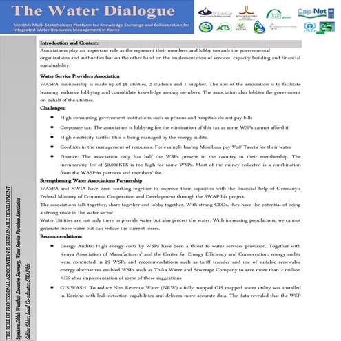 Water dialogue | PPTX