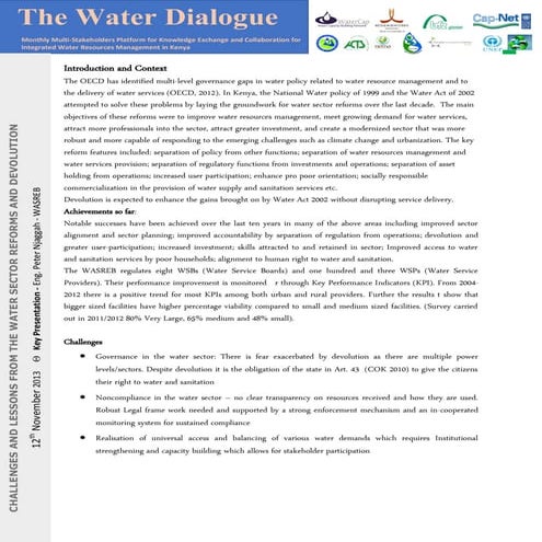 Water dialogue | PPTX