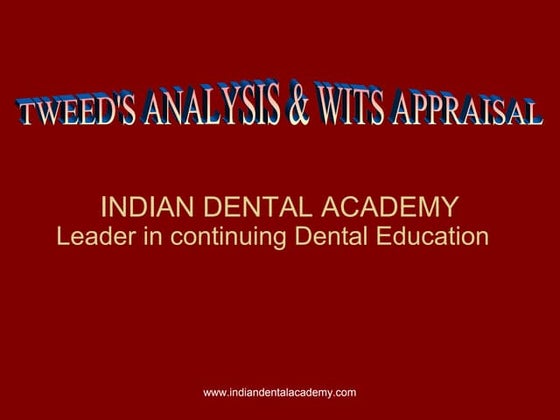 Wits appraisal | PPT