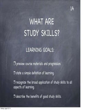 Study Skills Classroom Slides | PPTX | Education