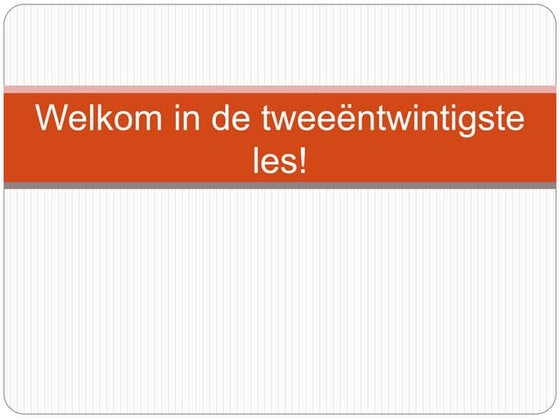 Negentiende les | PPT