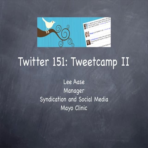 Tweetcamp II - Twitter Bootcamp | PDF