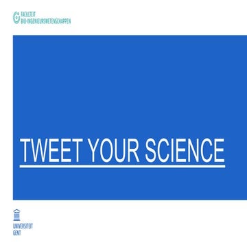 Tweet Your Science | PDF
