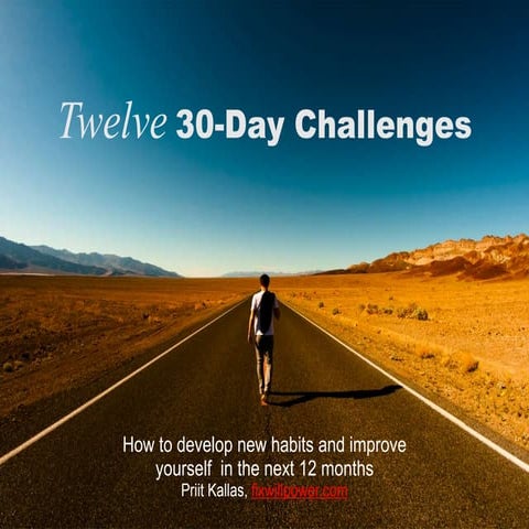 Twelve 30-Day Challenges for One Year | PPTX