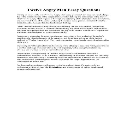 Twelve Angry Men Essay Questions.pdf