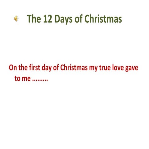 Twelve days of_christmas | PPT