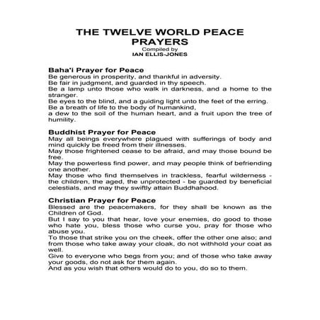 THE TWELVE WORLD PEACE PRAYERS | PDF
