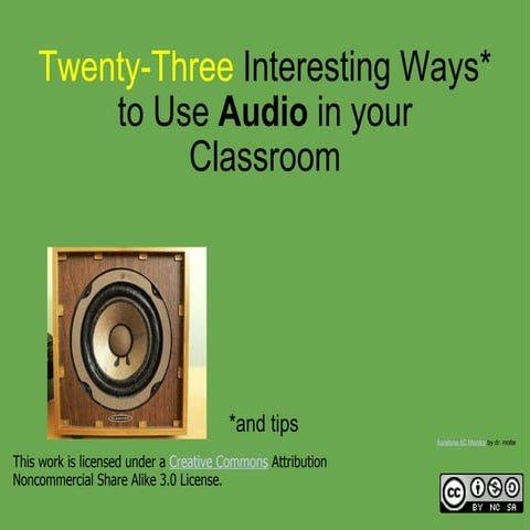 Twenty Three Interesting Ways To Use Audio In | PPT