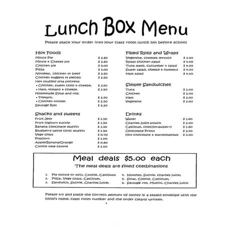 Lunchbox | PDF
