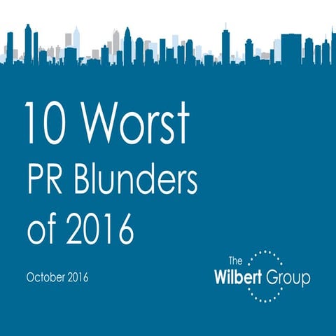 Top 10 PR Blunders of 2016 | PPT