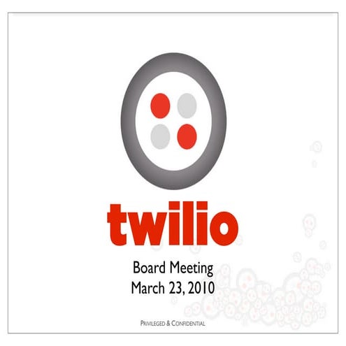 Twilio's $120M Series B pitch deck | PDF | Computer Software and Applications | Computing