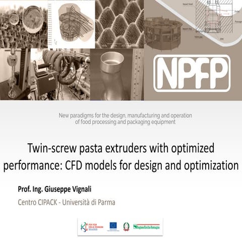 Twin screw pasta extruders with optimized performance | PDF
