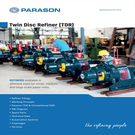 Best Performing Twin Disc Refiners For Pulp and Paper Machine | PDF