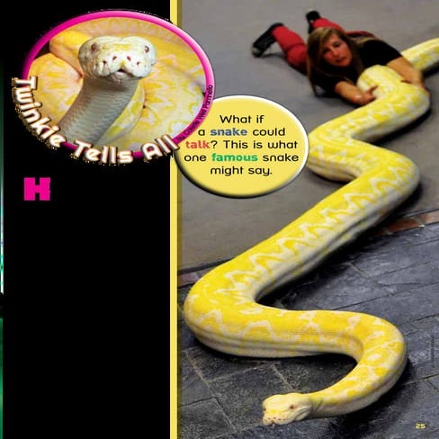 Twinkie Tells All from AppleSeeds Issue Snakes May June 2014. Reprinted with permission from ...