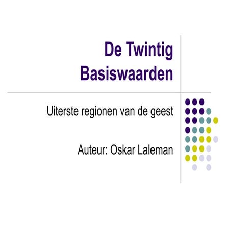 Twintig Basiswaarden | PPT