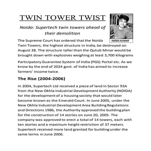 TWIN TOWER TWIST.docx | Civil Engineering Industry | Industries
