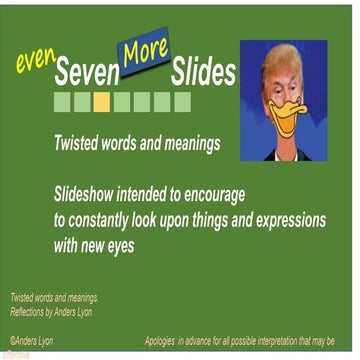 Twisted words, even seven more slides | PPTX | Law