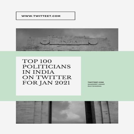 Twitteet top 100 politicians on twitter india report jan 2021 | PDF