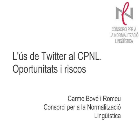 L'ús de Twitter al CPNL | PDF