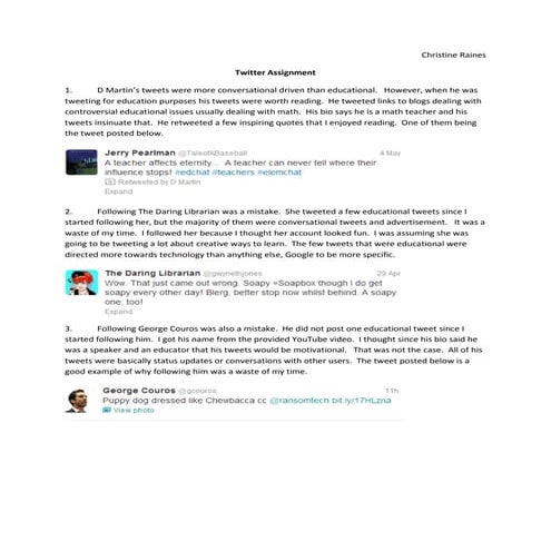 Twitter Assignment | DOCX