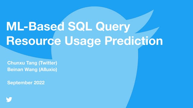 ML-Based SQL Query Resource Usage Prediction | PPT ML-Based SQL Query Resource Usage Prediction | PPT