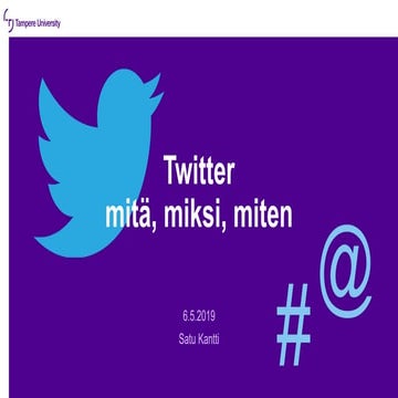 Twitter-koulutus tutkijoille | PPT