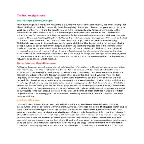 Twitter assignment | DOCX