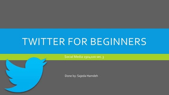 Twitter 101 | PPT